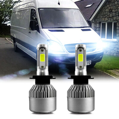 FOR MERCEDES SPRINTER 2000+ H7 LED HEADLIGHT CONVERSION KIT 2 BULBS ...