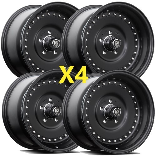 15 BLACK CENTERLINE AUTO DRAG 15X7 15X8.5 SOLID STAGGERED LITE MAG ...