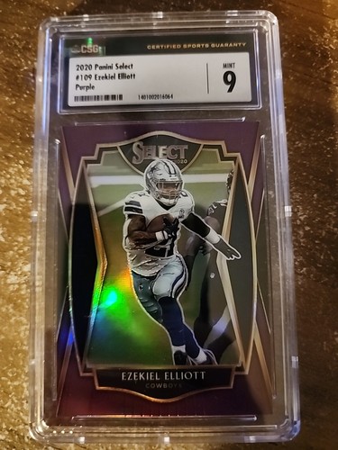 2020 Panini Select - Premier Level Ezekiel Elliott #109 Purple Prizm ...