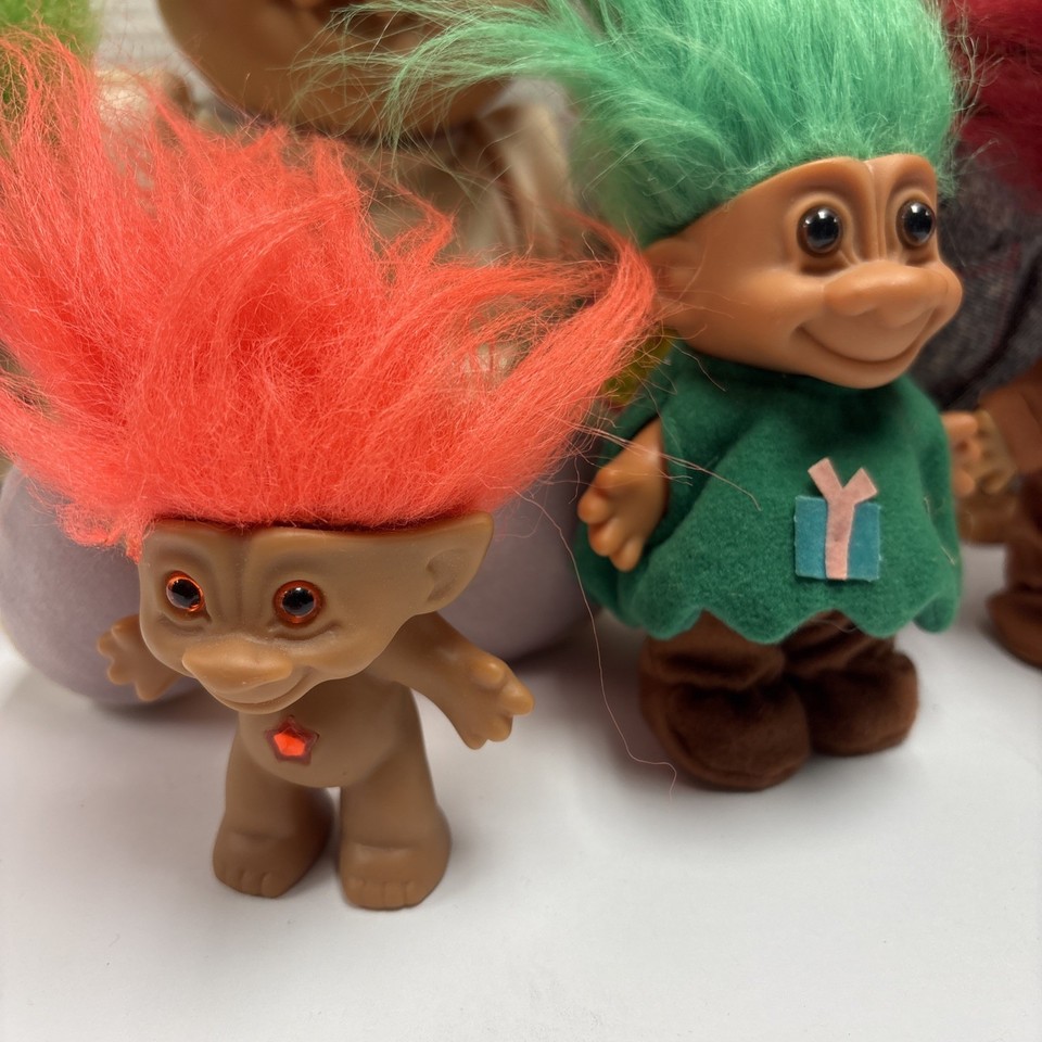 Lot Of 6 Vintage Dam/Russ/Wishnik Troll Dolls Some W/ Clothes | eBay