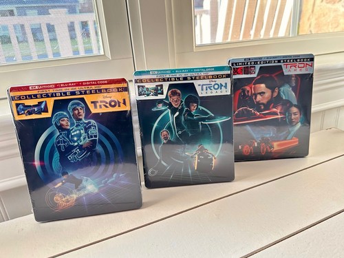 Tron Trilogy 1982, Tron Legacy 2010 Tron Ares 2025 - 4k Steelbook Brand ...