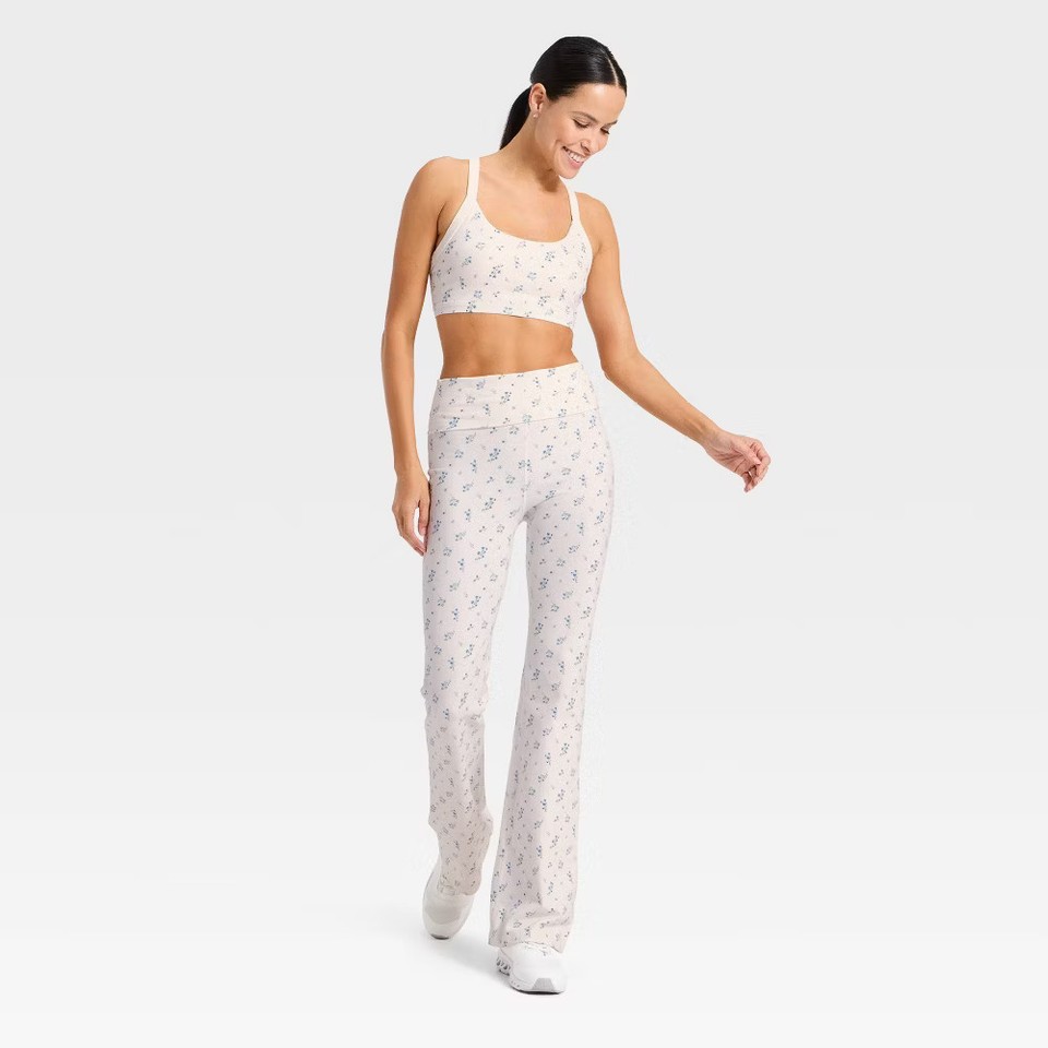 Women's Cotton Balance High-Rise Foldover Flare Leggings - All In ...