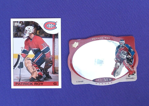 2003-04 topps the lost rookie cards patrick roy +1996 holoview heroes ...