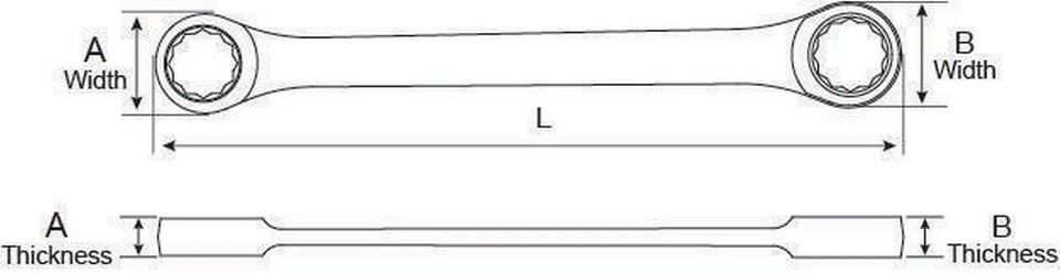 GearWrench EHT9221 E-torx Double Box Ratcheting Wrench - E10 X E12 Hand ...