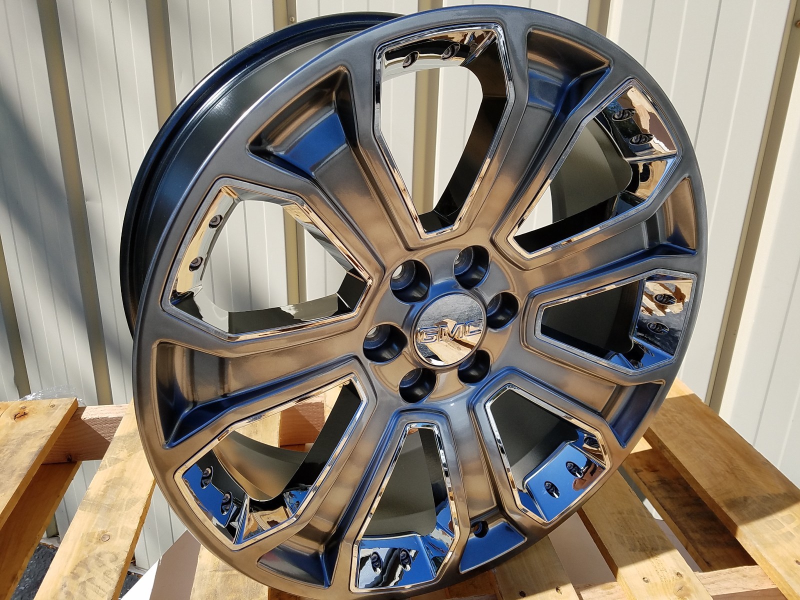 GMC Denali 22" Wheels Rims Hyper Silver CK190 Yukon Sierra Chevy ...