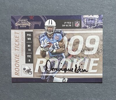 DOMINIQUE EDISON 2009 PANINI CONTENDERS ROOKIE TICKET #162 AUTOGRAPH RC ...