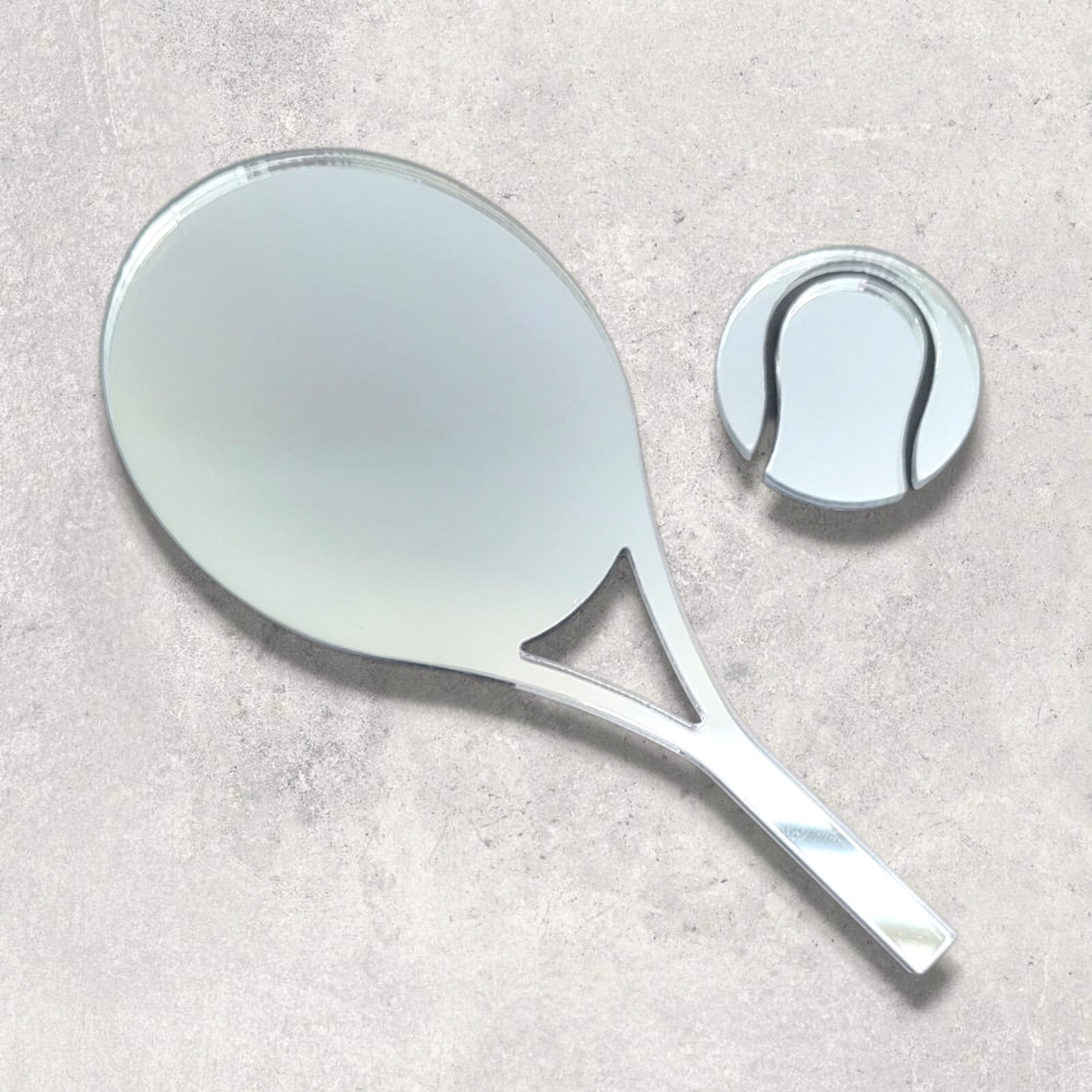 Tennis Racket and Ball Shaped Acrylic Mirrors - Various Sizes | eBay