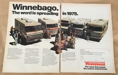 Winnebago trailer print ad 1974 vintage original 1970s retro art auto ...