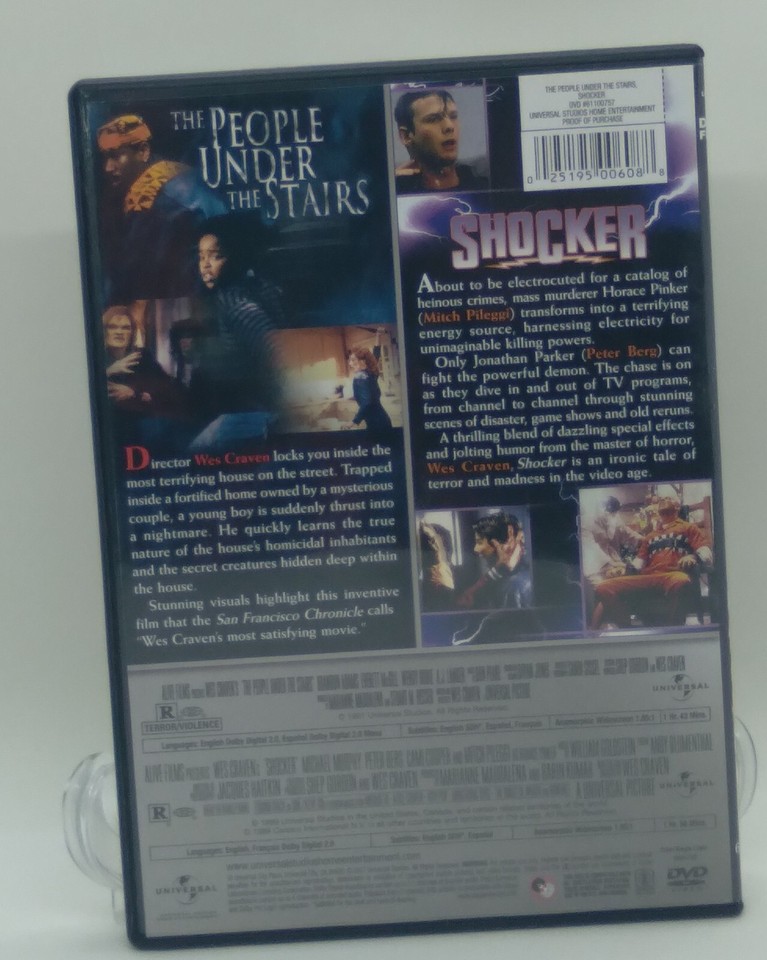 The People Under the Stairs / Shocker (DVD, 1991 / 1989, Widescreen, 2 ...