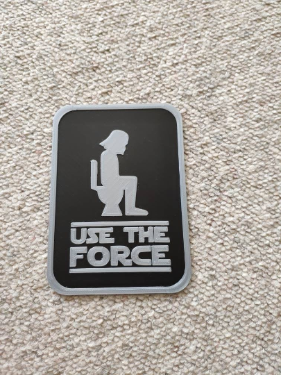 STARWARS Use The Force Toilet Sign. Various Colours. RESTROOM HUMOUR | eBay