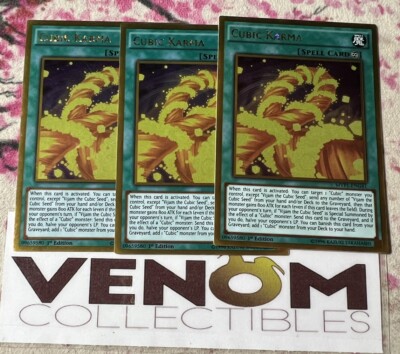 3x (M/NM) - Cubic Karma - MVP1-ENG41 - Gold Rare - 1st Edition YuGiOh ...