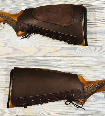 Real Leather Buttstock Cover Butt Stock Holder Cheek Rest Suede Padded ...