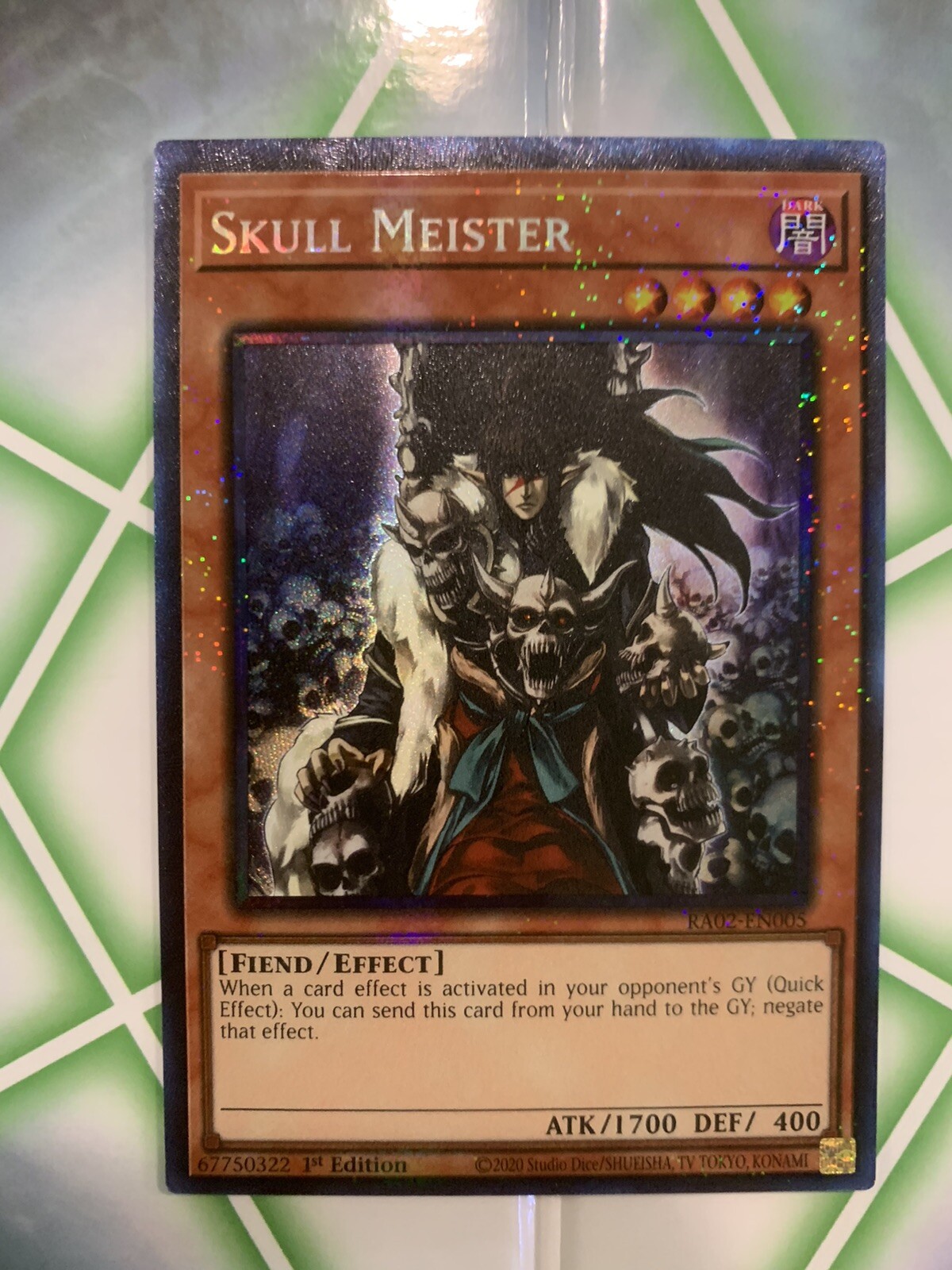 YUGIOH RA02-EN005 SKULL MEISTER PRISMATIC COLLECTORS RARE 1st ED READY ...