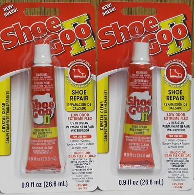 Shoe Goo II New Shoe Repair Crystal Clear (Lot Of 2 Tubes) | eBay