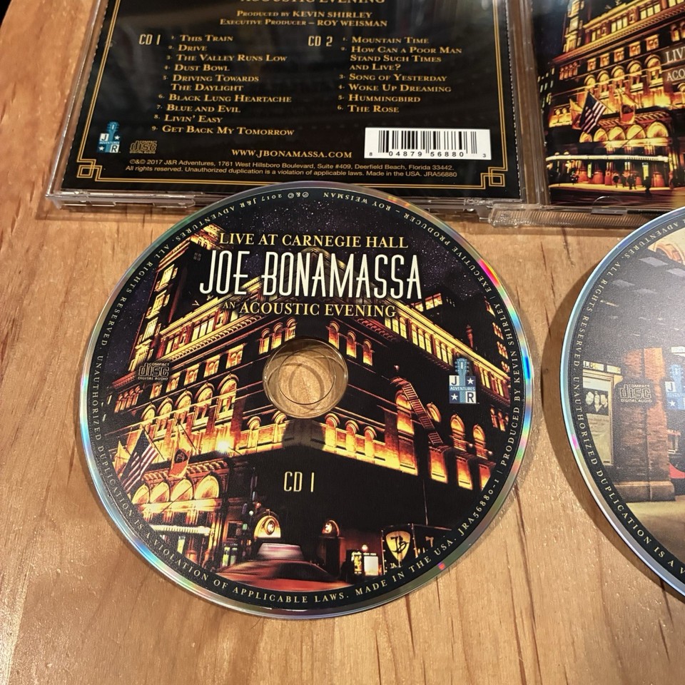 Joe Bonamassa – Live At Carnegie Hall - An Acoustic Evening 2CD 1st US ...