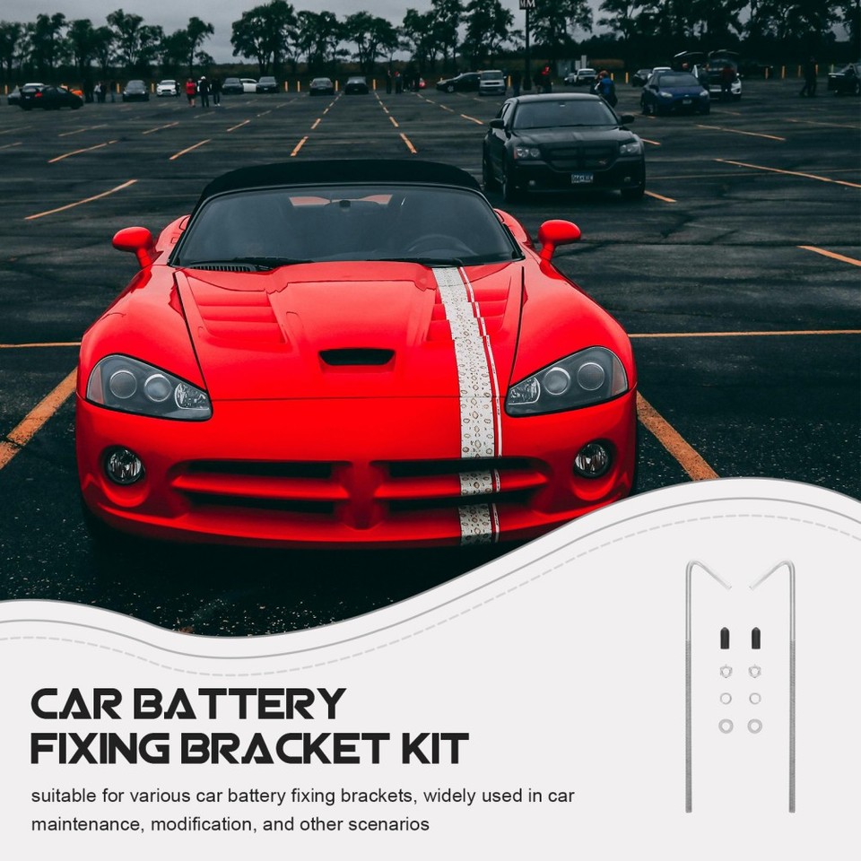 Staffa Di Montaggio Della Batteria Morsetto Fascia Per Auto J Bolts | eBay