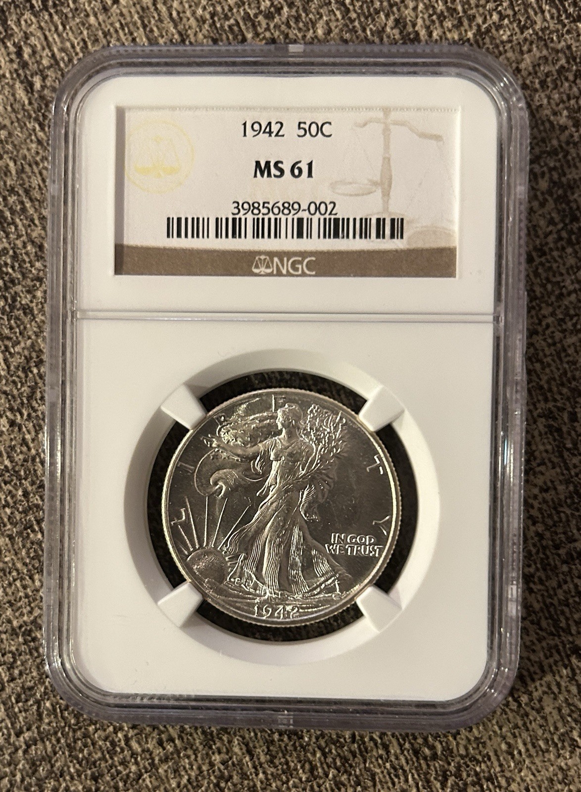 NGC MS 61 1942 Walking Liberty Half Dollar | eBay