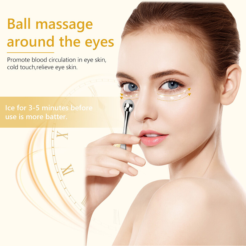 Alloy Metal Eye Cream Applicator Cosmetic Spatulas Roller Massager ...