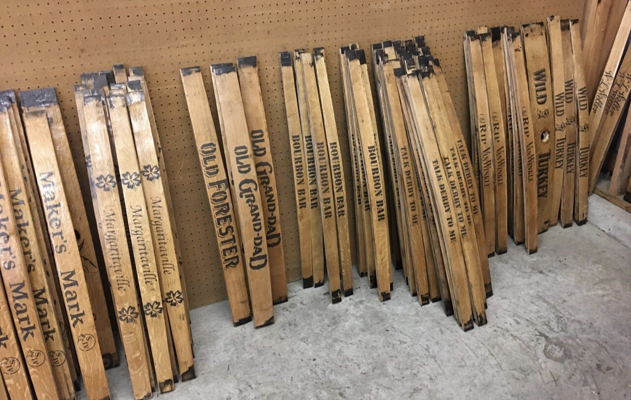 BUFFALO TRACE BOURBON BARREL STAVES ,PAPPY,BLANTON, W.L. WELLER & MORE ...