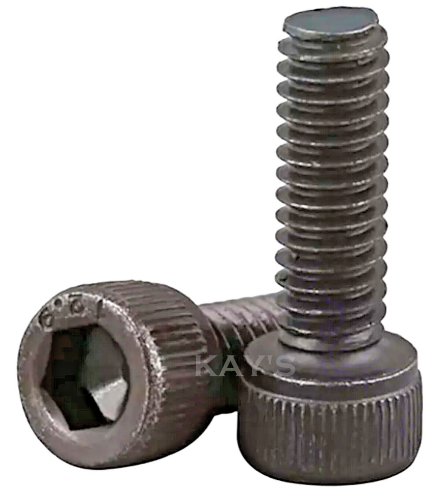M10 x 1.25mm FINE PITCH SOCKET CAP SCREWS HIGH TENSILE BLACK 12.9 ALLEN ...