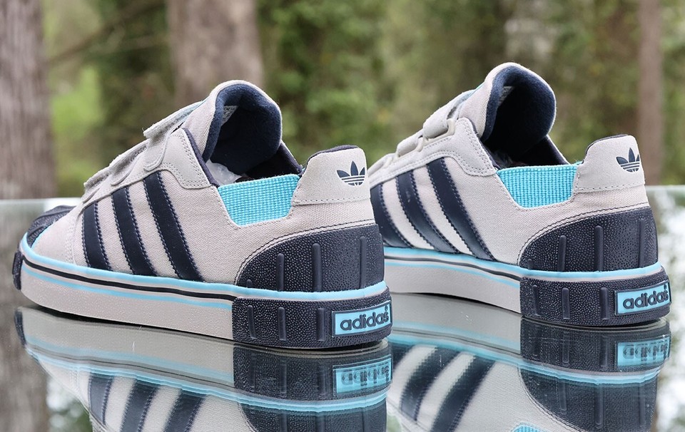Vintage Adidas Shell Toe 2006 Men’s Size 9.5 Grey Blue 3 Straps Custom ...