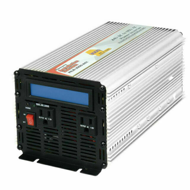 Pipeman's PIUB300024X 24V DC to 110V AC 3000W Power Inverter Charger ...