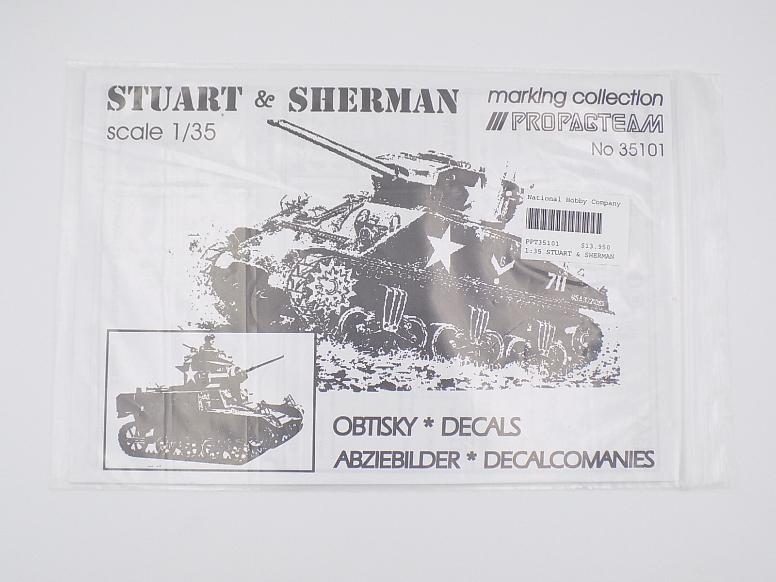 Propagteam Decal 1/35 WWII US Stuart & Sherman Tank | eBay