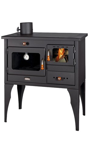 Cuisinière Poêle à bois Four en fonte tube de fumée à Gauche Prity ...