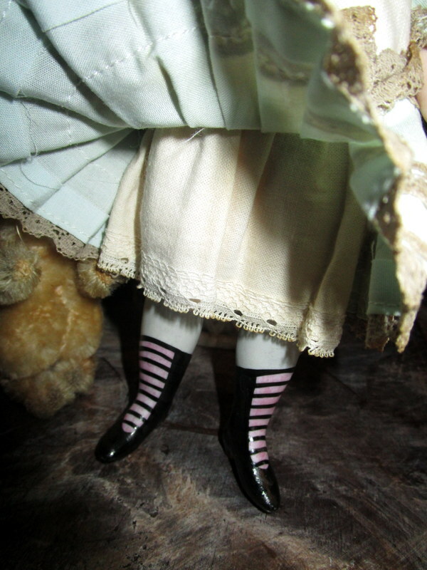 Antique full bisque doll - Hertwig Germany with Steiff Squirrel | eBay