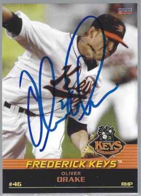 2011 Choice Sportscards Frederick Keys Oliver Drake #08 IP autograph ...
