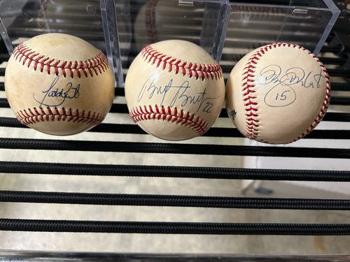 original FORMER MAJOR LEAGUE BASEBALL PLAYER signed BASEBALLS X 3..FREE ...