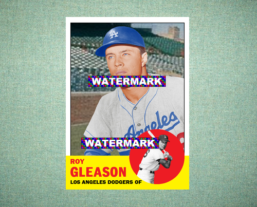 Roy Gleason Los Angeles Dodgers 1963 Style Custom Baseball Art Card | eBay