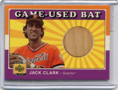 2001 Upper Deck Decades 70s - JACK CLARK - Game Bat - SAN FRANCISCO ...