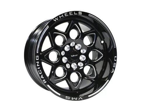 1x VMS Wheel Black Rocket 15X8 4X114.3 +20 ET For BMW Honda Toyota ...