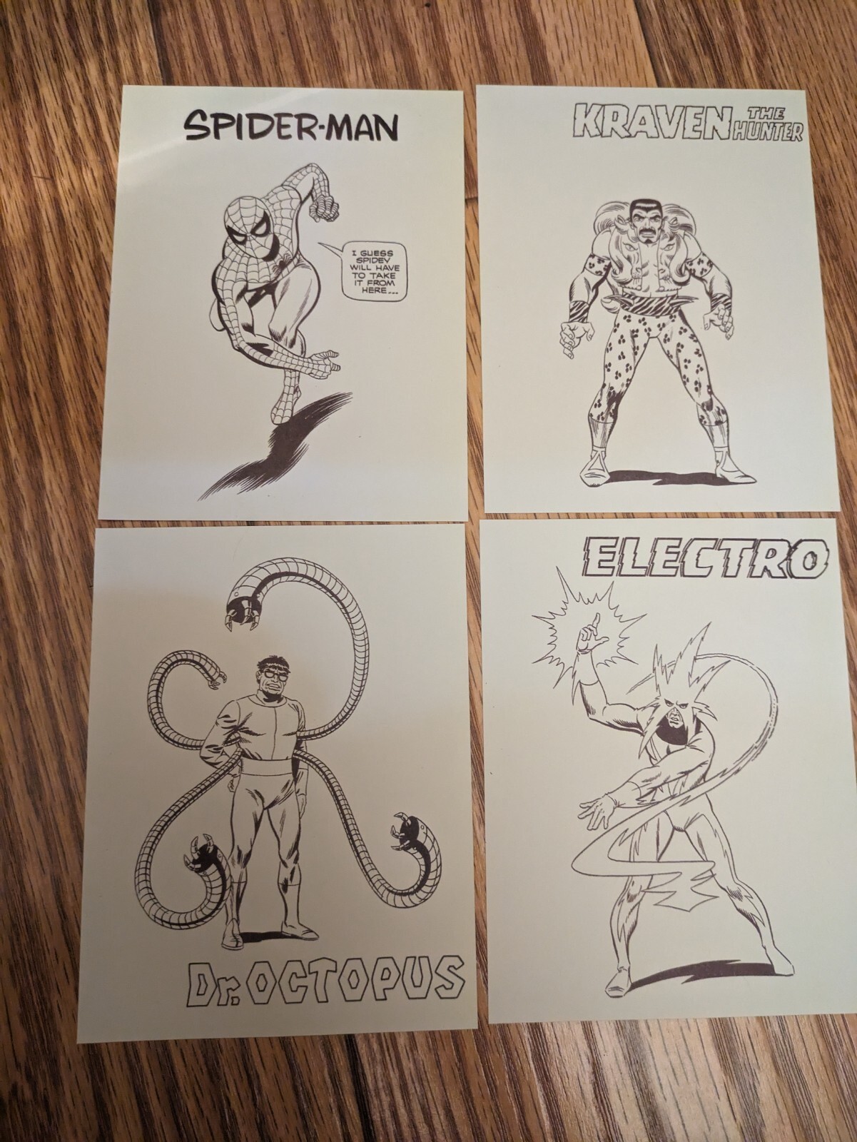 Repro Marvelmania Fan Club Spiderman, Kraven, Electro, Dr Ock Character ...