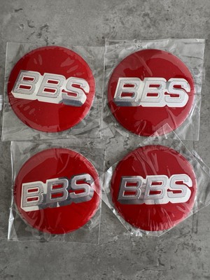 4x Stickers BBS Wheel Cap Centre Emblems 70mm Sticker Red / Silver NEW ...