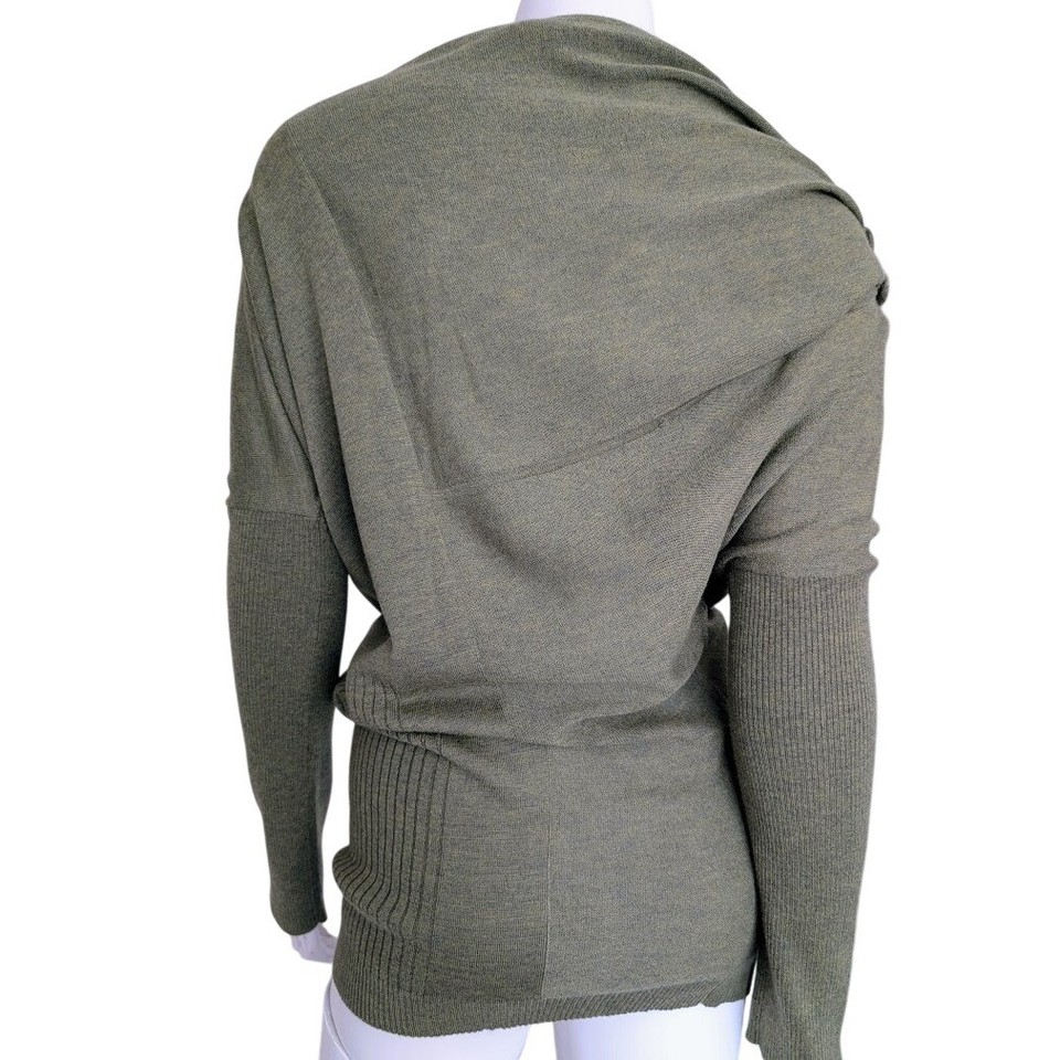 Off Shoulder Wool Blend Knit Tunic Sweater Medium Y2K Oversize Going ...