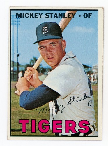 MICKEY STANLEY CARD 1967 TOPPS HIGH NUMBER #607 DETROIT TIGERS SCARCE ...