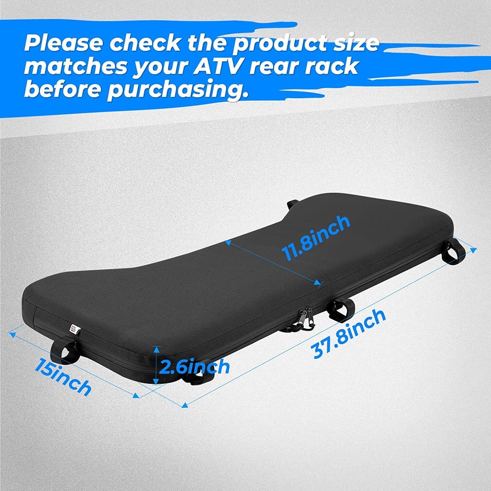 KEMIMOTO ATV Rear Rack Pad Four Wheeler Rack Seat Cushion for Polaris ...