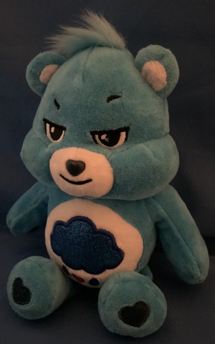Care Bears 12" Grumpy Bear Plush Stuffed Animal Blue Glitter Rain Cloud ...