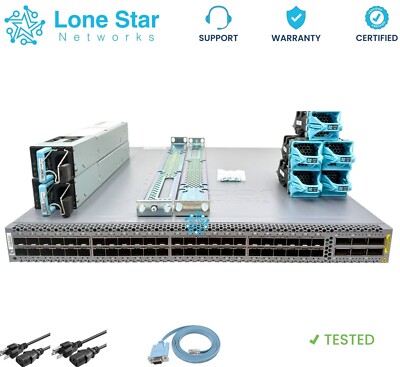 Juniper QFX5100-48S-3AFI 48-Port SFP+ 6 QSFP+ 2x SFP/RJ-45+ Dual Power ...