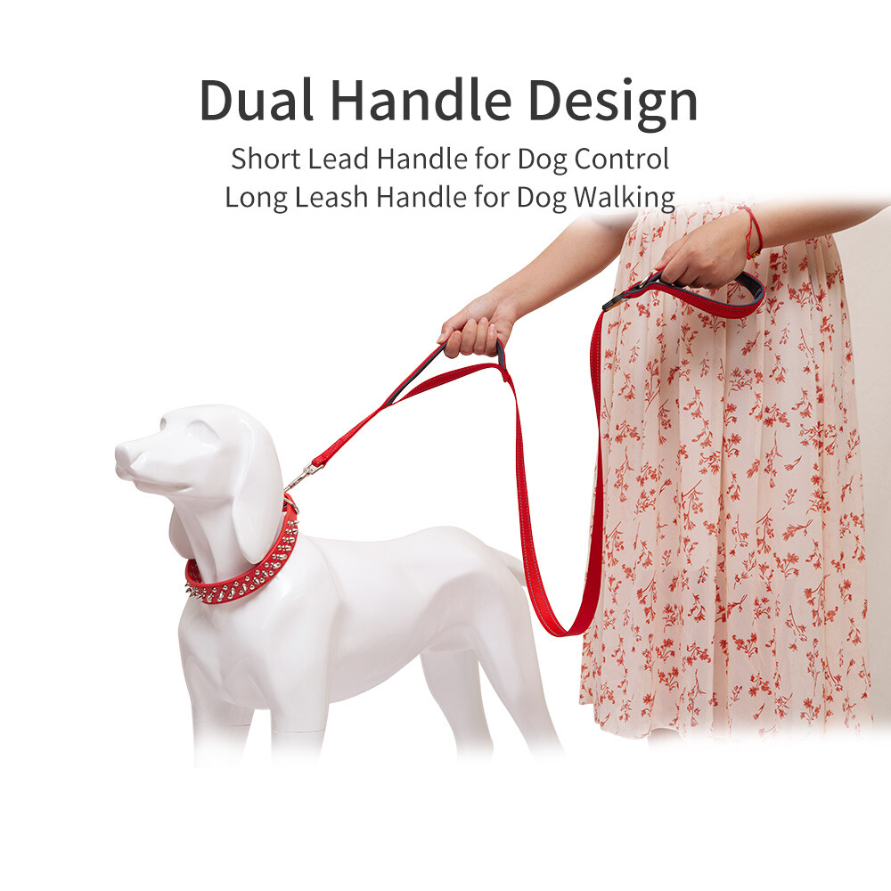 Dog Leash Heavy Duty Traffic Padded Two Handle Dog Lead Dual Handle ...