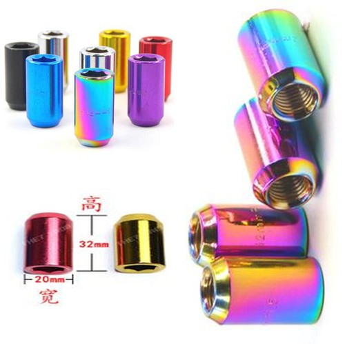 Set of Chrome Inner Hex Neo Rounded Tuner Racing Steel Wheel Lug Nuts ...