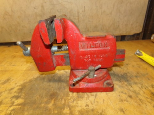 Vintage Red WILTON Angle Tilt Swivel 4" Bench Vise Made in USA | eBay