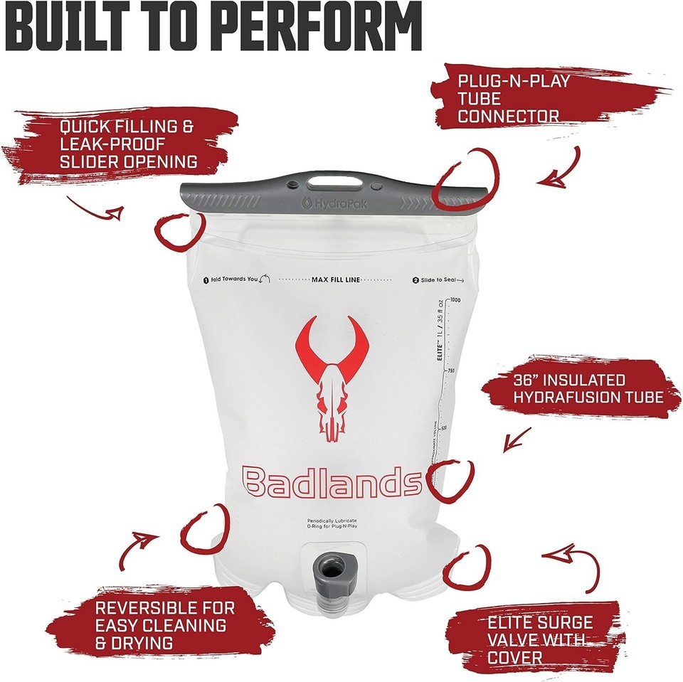 Badlands Hydration Drinking Bladder Reservoir Insulated Drinking Tube 1 ...