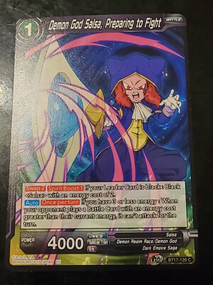 Demon God Salsa, Preparing to Fight BT17-126 C Dragon Ball Super | eBay