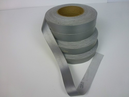 3M™ 8910 SILVER REFLECTIVE FABRIC SEW ON SAFETY TAPE 25mm x 5 METRES | eBay