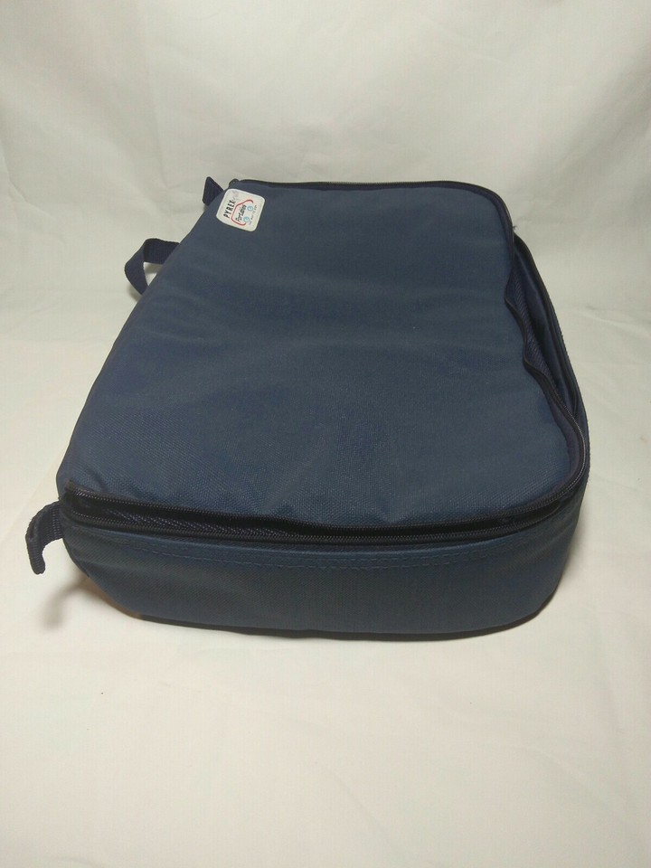 Pyrex Portables Insulated Casserole Food Carrier Blue Canvas W/Hot Cold ...