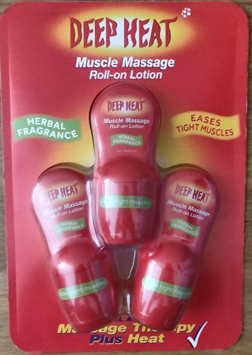 Deep Heat Muscle Massage Roll-On Lotion 50ml -PACK OF 3 5060278314600 ...