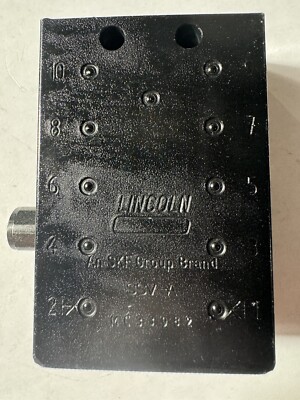 LINCOLN SSV-A Divider Valve Lubricating Block 10 Outlets With Indicator ...